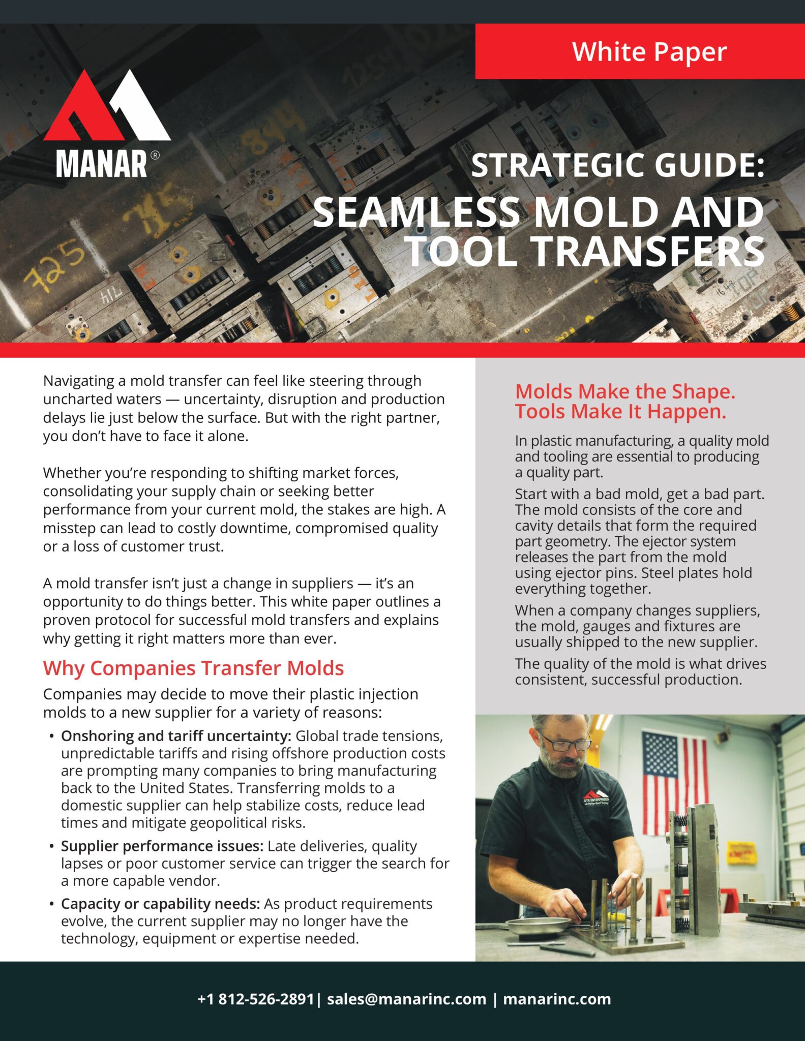 Mold and Tool Transfer White Paper | Manar, Inc.